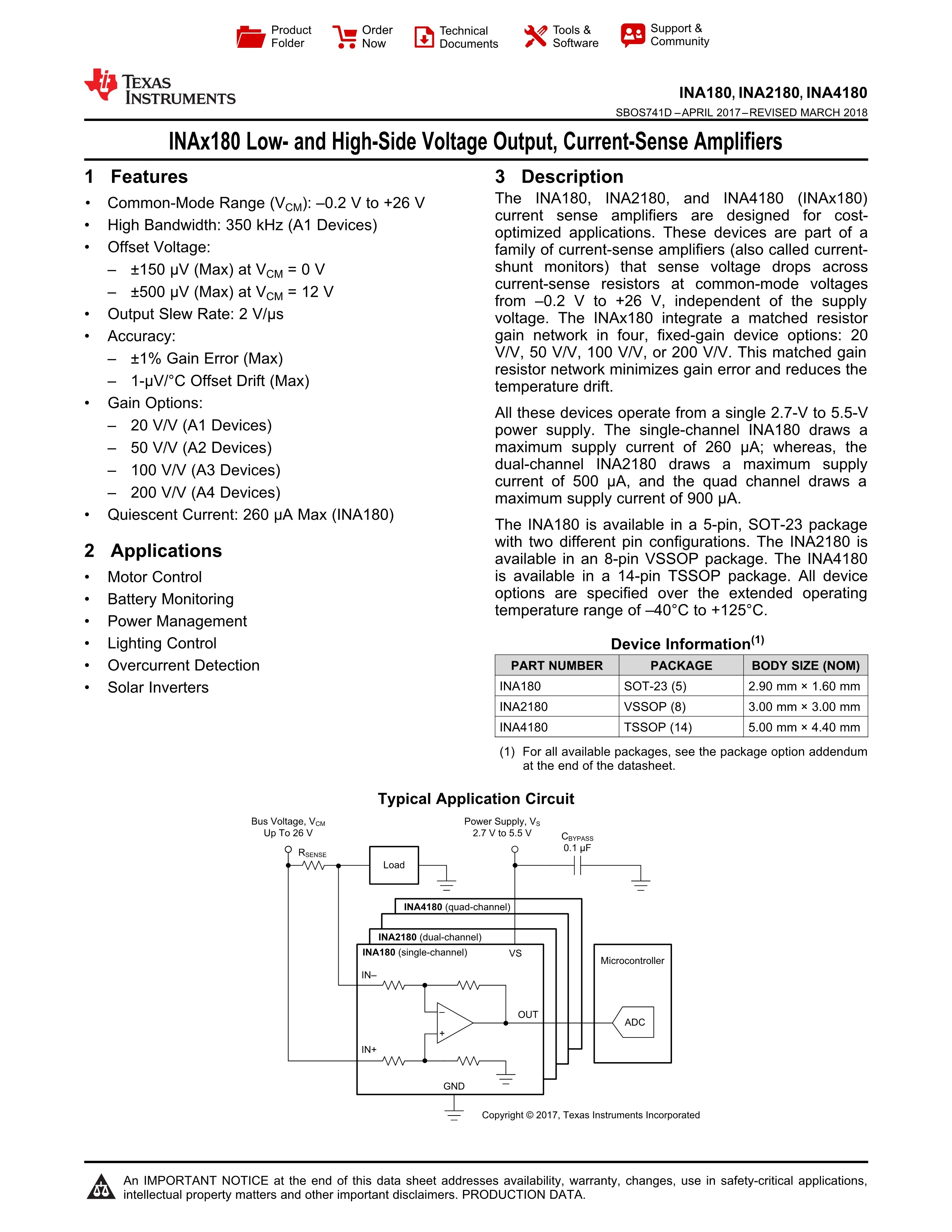 原装 INA180A2IDBVR SOT-23-5 多通道电流感应放大器-阿里巴巴