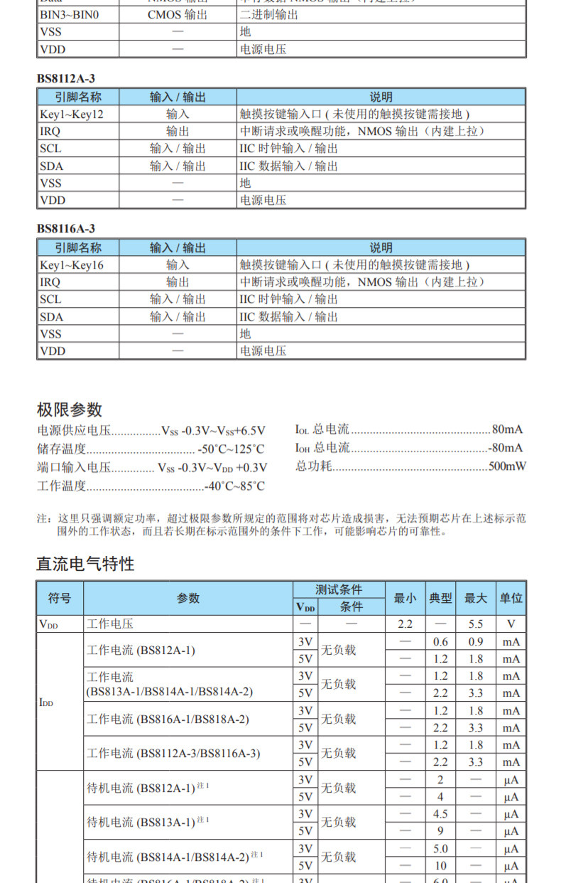 全新原装 贴片 BS818A-2 NSOP-16 8键电容触摸按键芯片IC-阿里巴巴