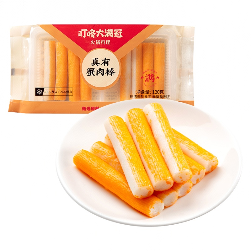 叮咚大满冠真有蟹肉棒 120g/袋-Taobao