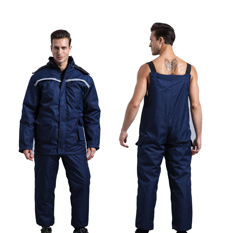 [USD 98.21] Two-piece cold storage anti-cold clothing Two-piece cold ...