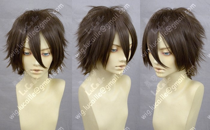 Hyouka Oreki Houtarou Short Burnt Umber Cosplay Party Wig_lucaille wig