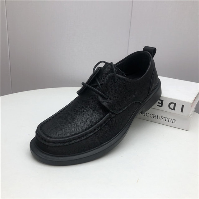 Broken -code shoe specialty leather men's toe -toe layer cowhide lace ...