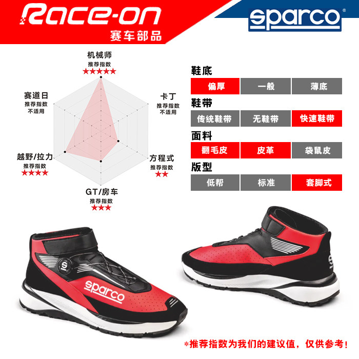 SPARCO CHRONO赛车鞋，FIA认证的专业选择？🔥-赛车鞋-淘宝好物网