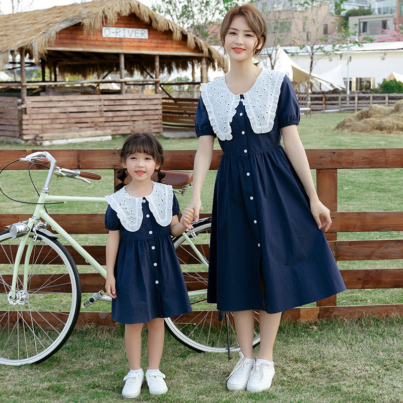 Online Red pro dress Summer Ocean Lean Mother Woman Dress Short Sleeve ...