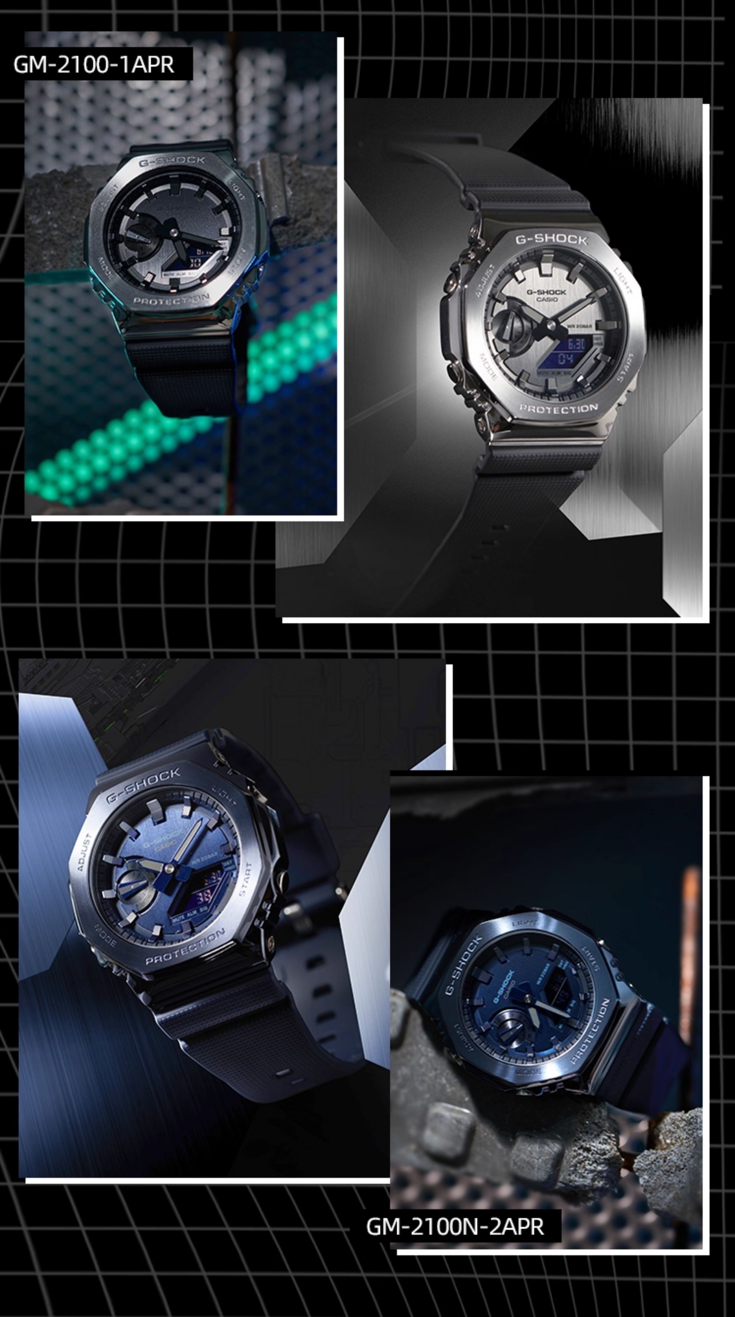 卡西歐手表男G-SHOCK金屬八角農家橡樹鋼鐵之心防水石英GM/GA2100|日韓腕錶|ETMall東森購物網