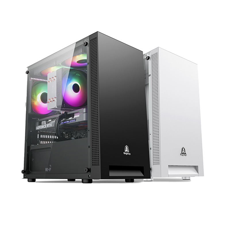 鑫谷机箱灵致D白色亚克力侧透电脑机箱台式机迷你小主机机箱matx