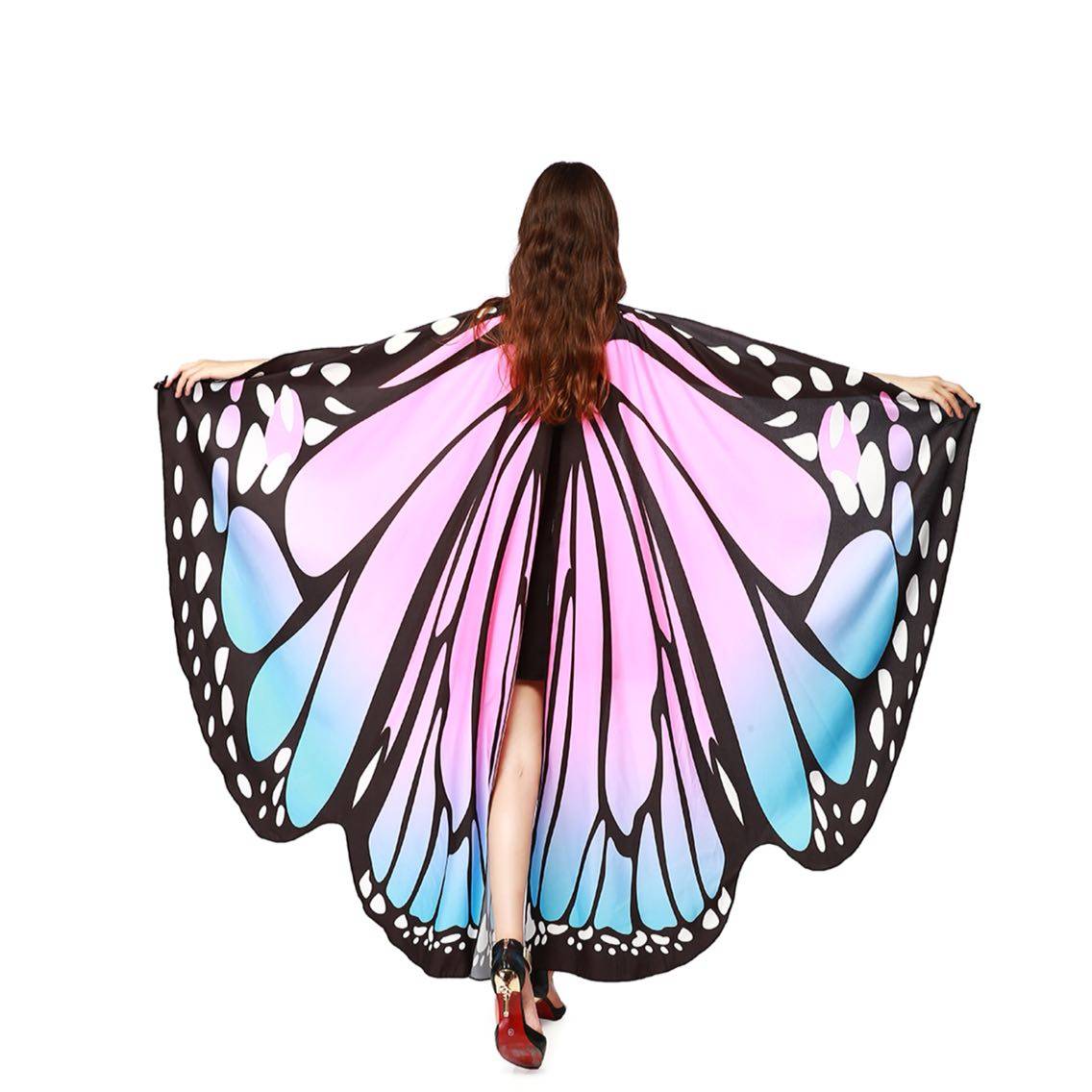 Belly dance butterfly wings pink purple