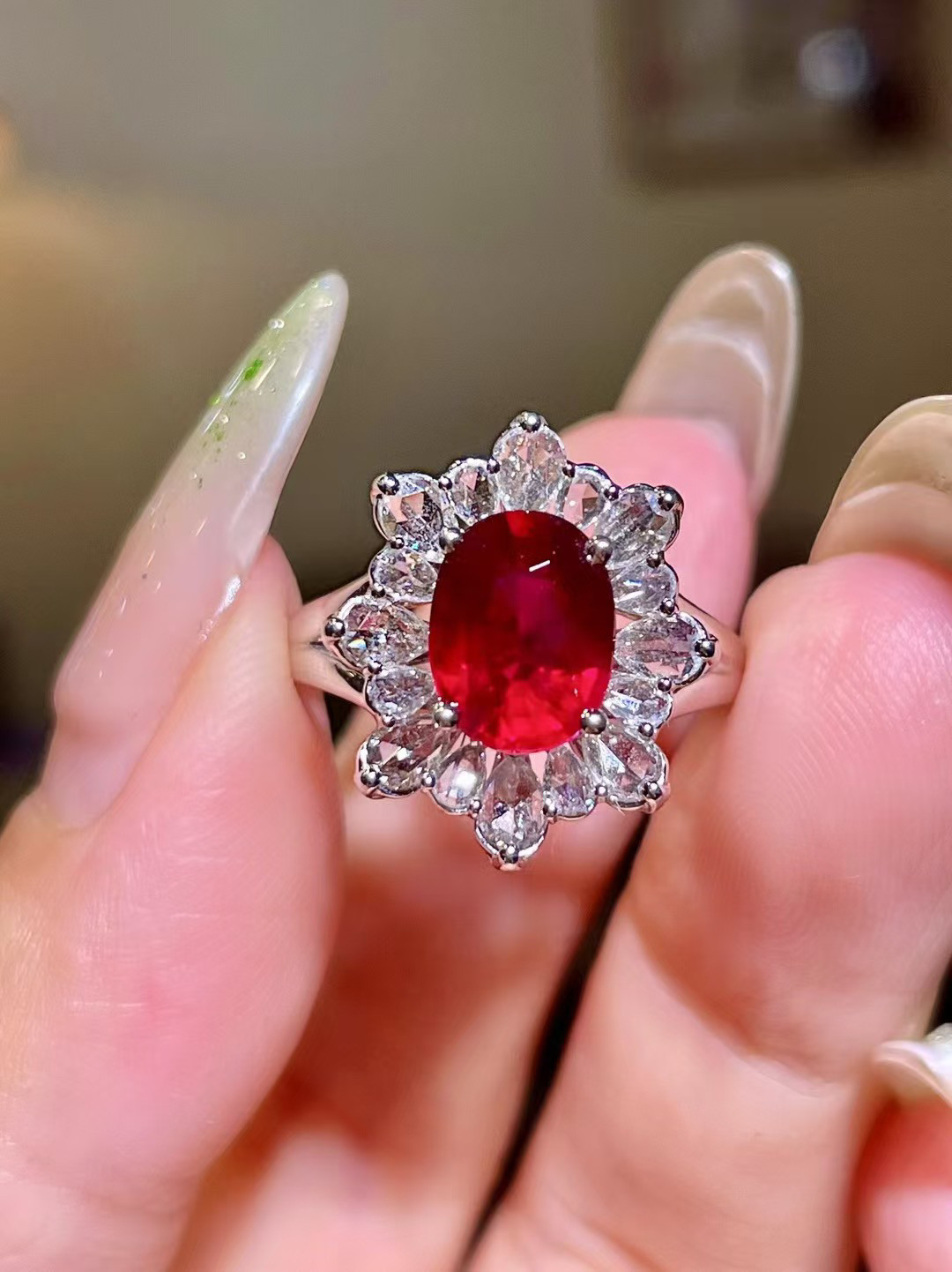 毕方珠宝GRS认证2.17克拉鸽血红红宝石戒指，奢华优雅，心动不如行动！-手饰-淘宝好物网