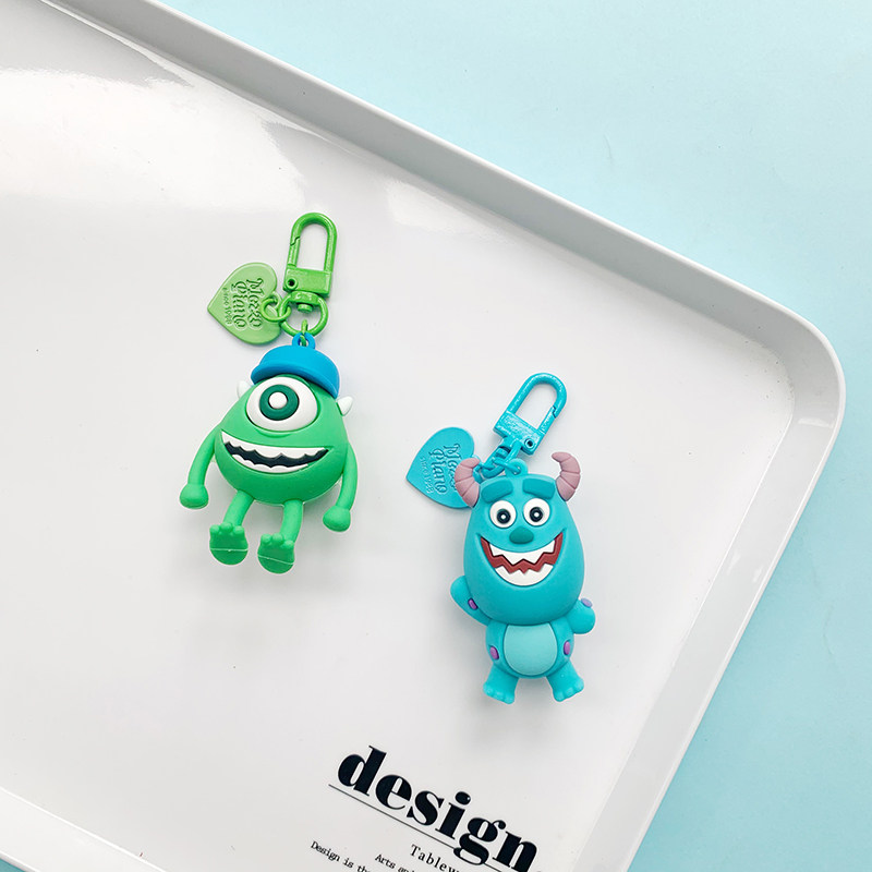 Big Eye Boy Keychain Cute School Bag Creative Headphone Pendant Car ...