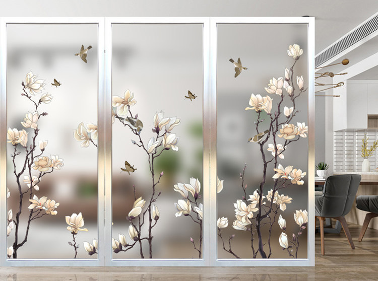 [USD 157.14] Modern art glass living room screen partition wall double ...