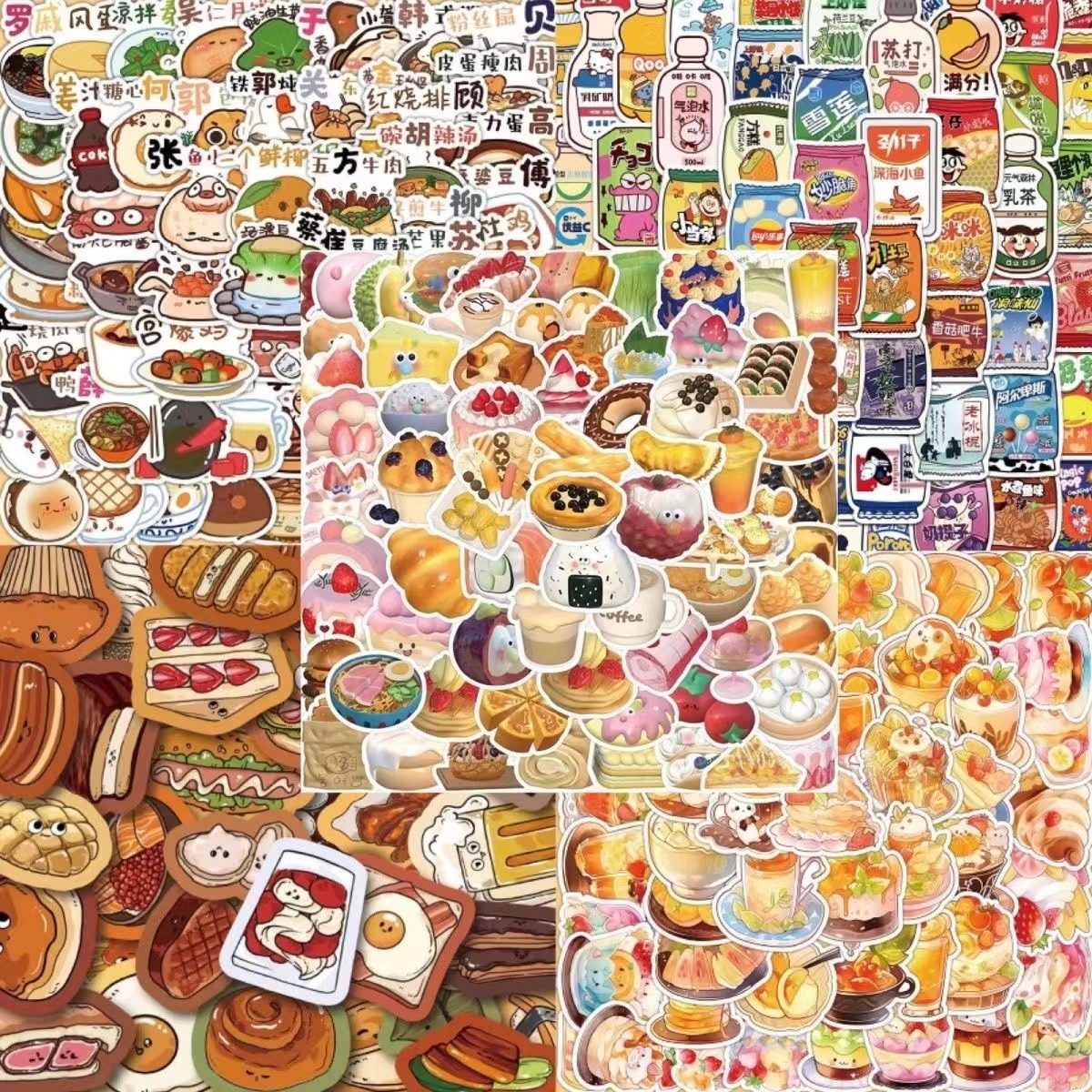 380 food and dessert stickers to decorate your phone case, making your ...