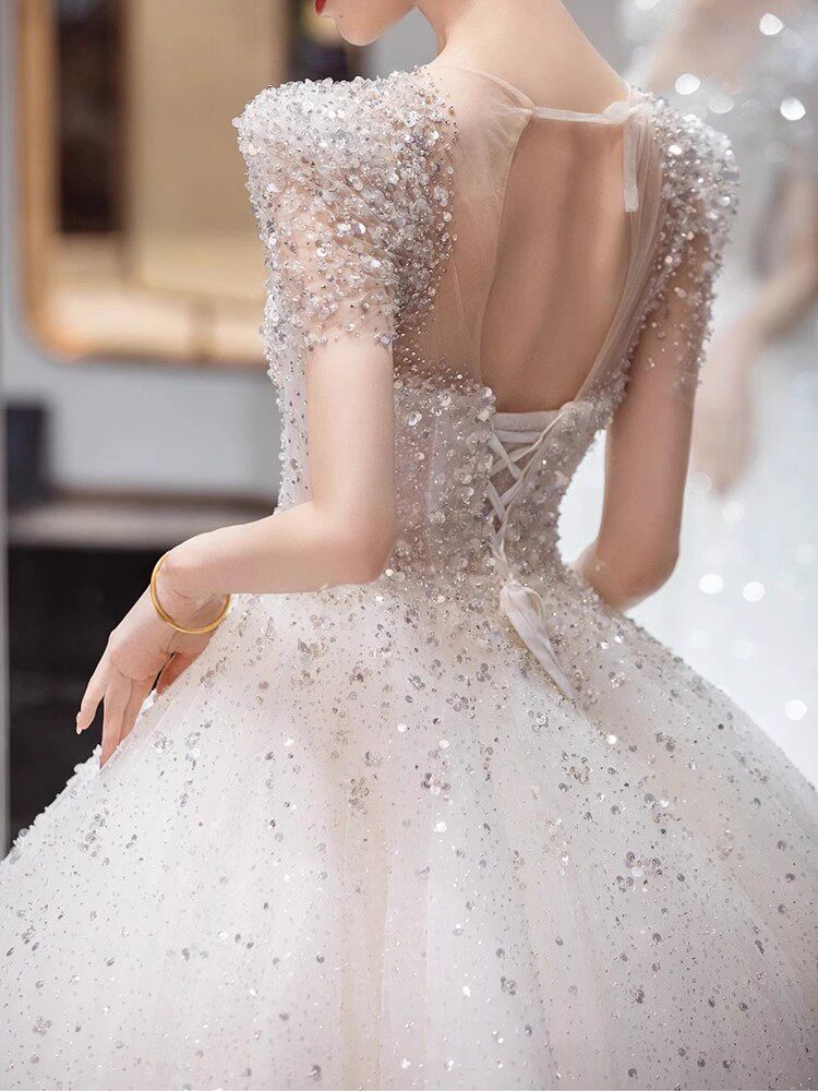 [USD 118.25] French Princess Fugitive Wedding Dress 2023 New Bride ...