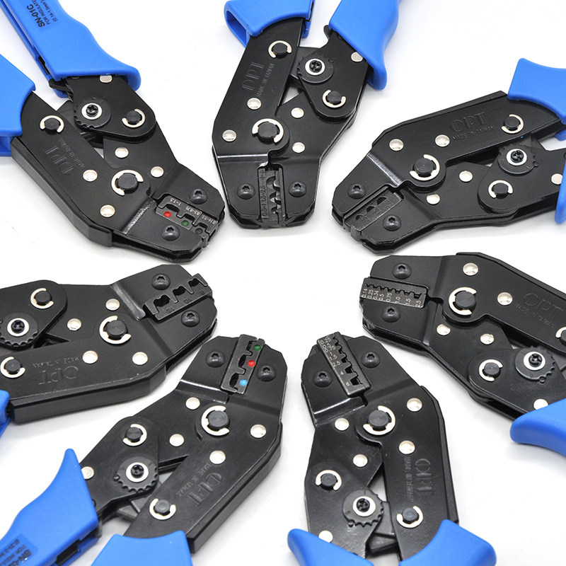 Taiwan OPT crimper Cold press terminal clamp ratchet type bare terminal ...