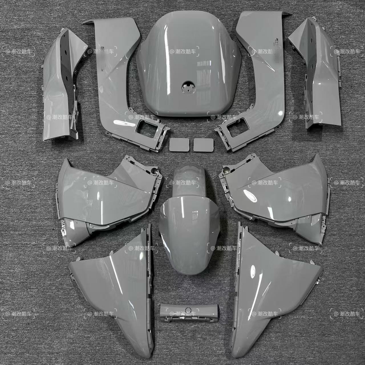 电动车适用九号Mz110全套原厂烤漆件外观件Mz通用静雅灰原装正品