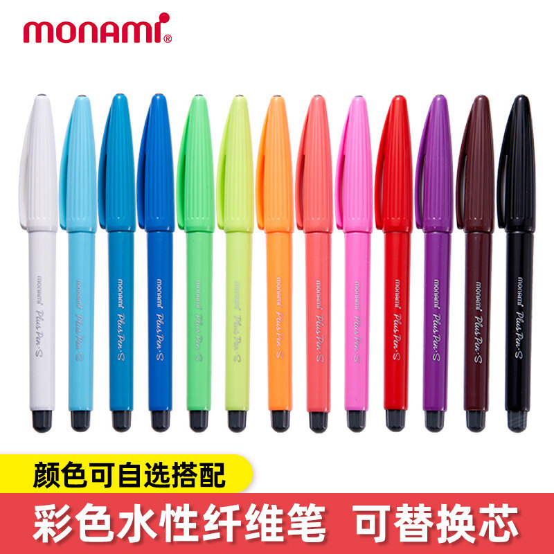 [USD 5.11] Korean Munami Monami Colored Fiber Pen Replaceable Core Hook ...