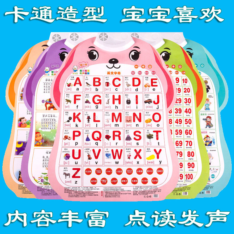 26 english alphabet sound chart - interactive talking wall stickers for ...