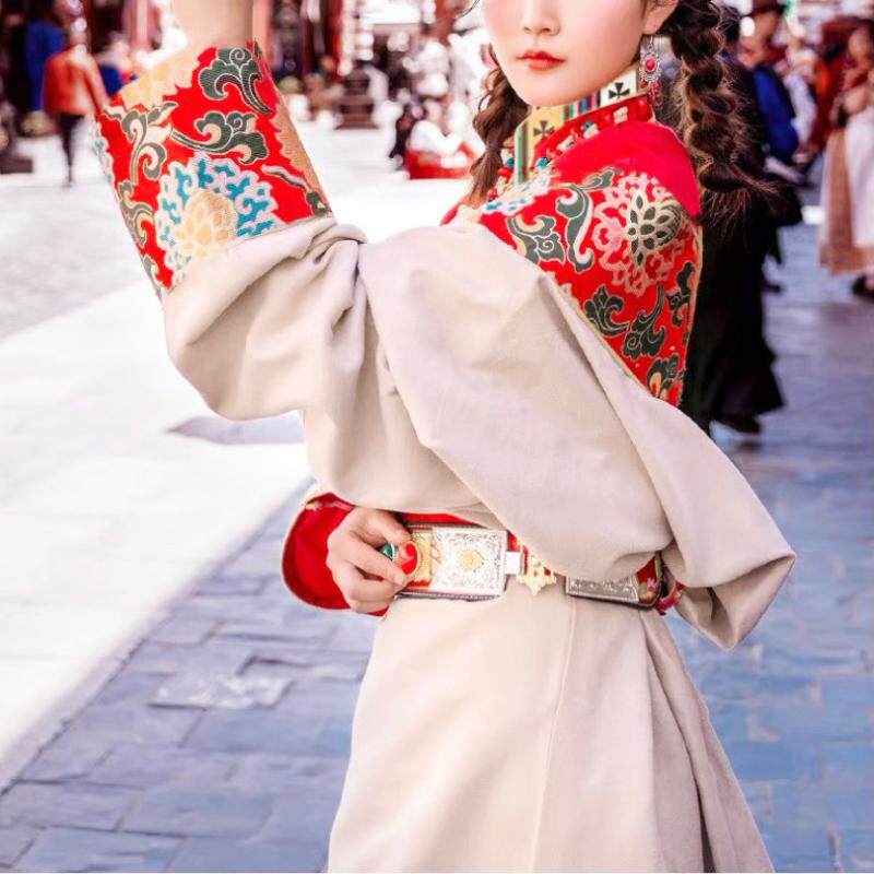 Large swing skirt Tibetan clothing Tibetan robe female spring new Tibet ...