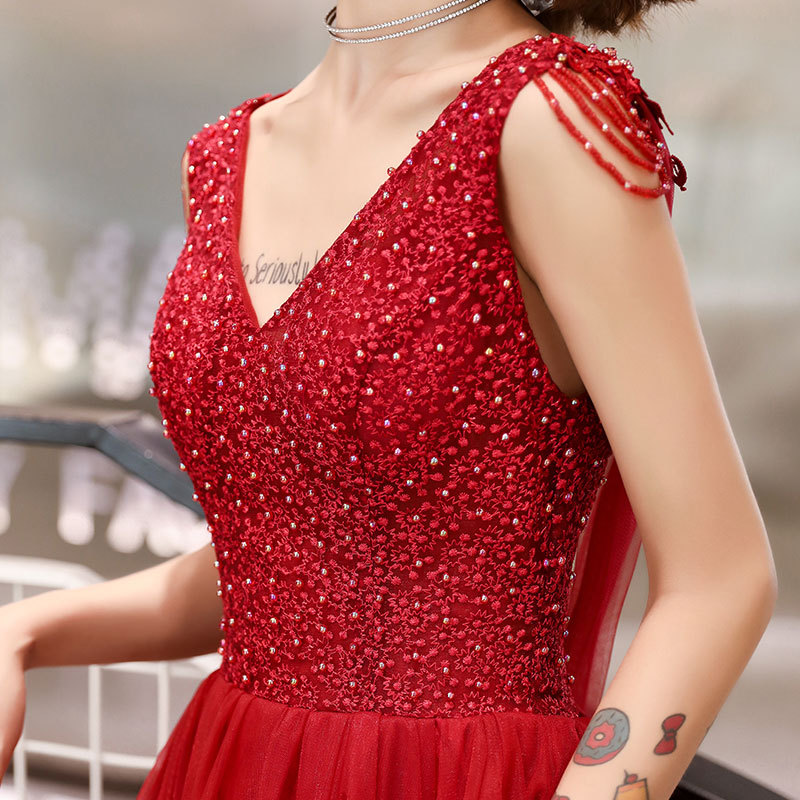 Evening dress prom gown Bride Wedding Toast dress long summer ...