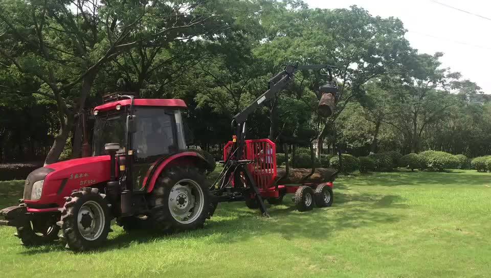 Small Tractor Forestry Trailer With Log Crane For Sale - Buy Atv Timber ...