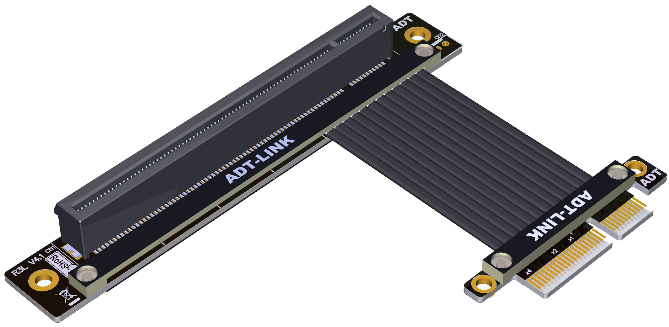 PCI-E x4延长线转接线 x16 16x 4x PCIe4.0高速稳定