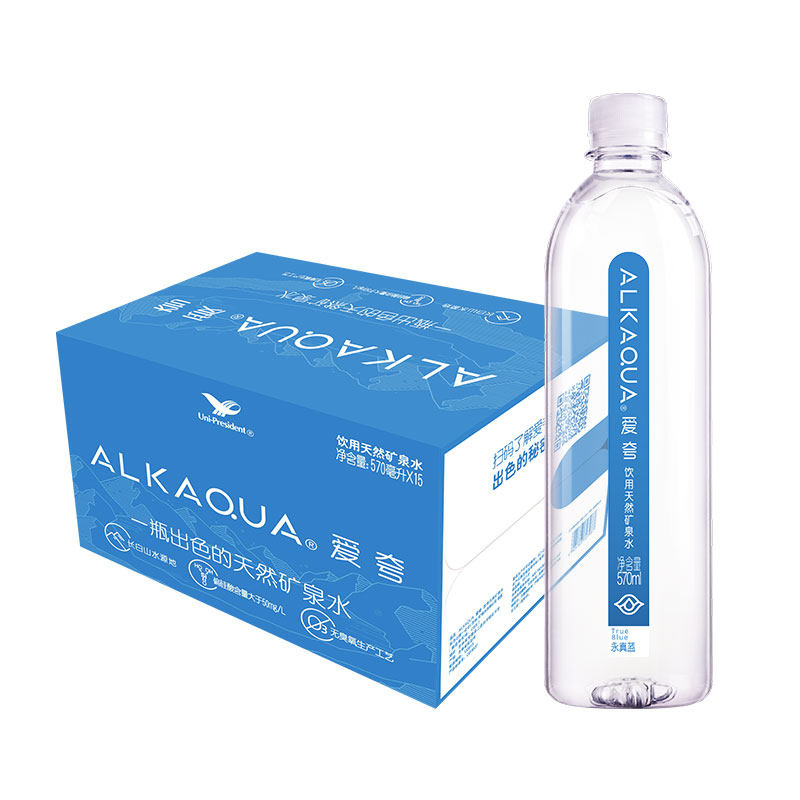 [USD 21.54] Unified ALKAQUA Aiqua natural mineral water 570ml x 15 ...
