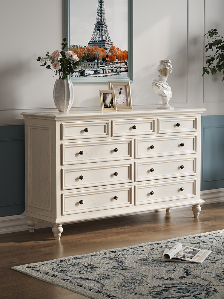 Senquest American retro rural solid wood nine bucket cabinet bedroom ...