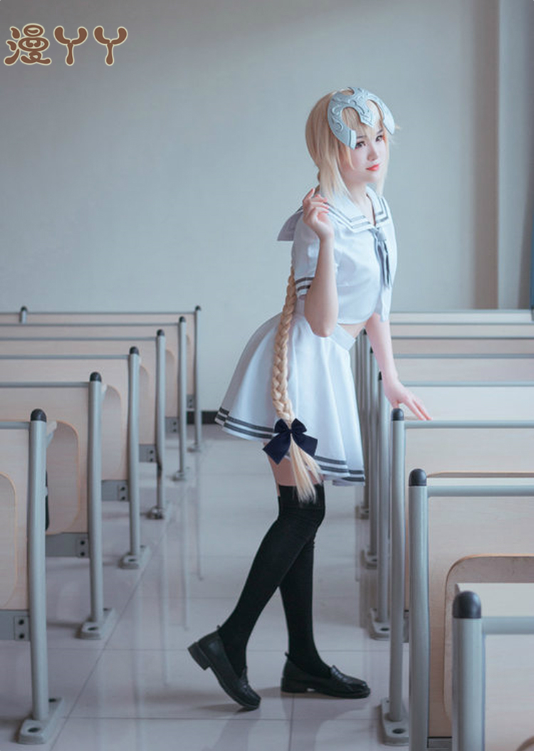 现货 Fate FGO黑贞白贞德JK cos水手服假发大佬女装假-阿里巴巴