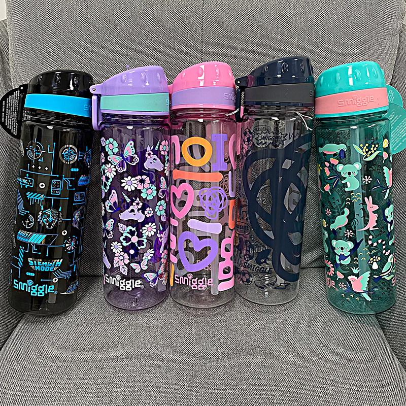 Smiggle 650ml lightweight transparent straw cup, drinking water can be ...