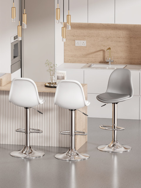 Bar chair chair lift rotating high stool bar stool light luxury bar ...