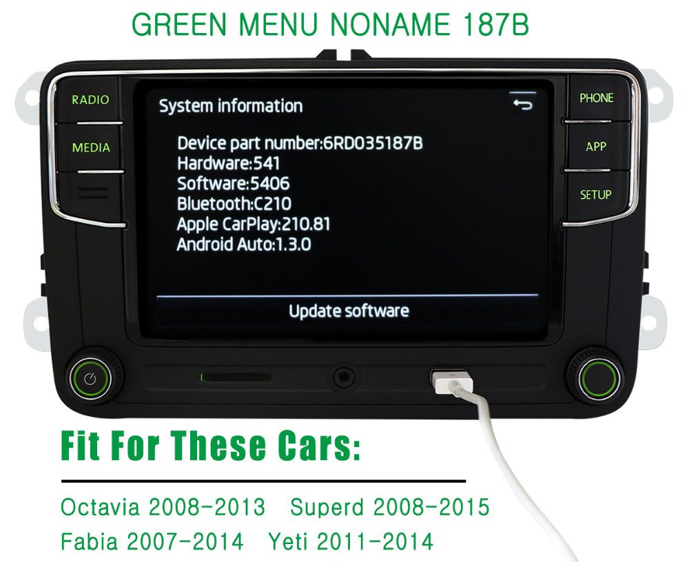 Skoda Noname 187B Green Firmware Chinese+English – RCD330 | RCD340G ...