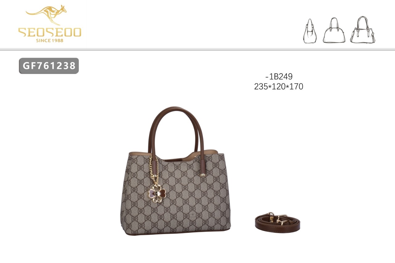 SEOSEOO/九州袋鼠女包正品2025夏款761238通勤時尚印花斜挎手提包