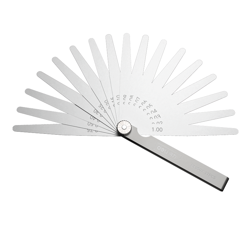 得力DL9501高精度不锈钢塞尺 气门间隙塞尺32件套组 精密测量工具