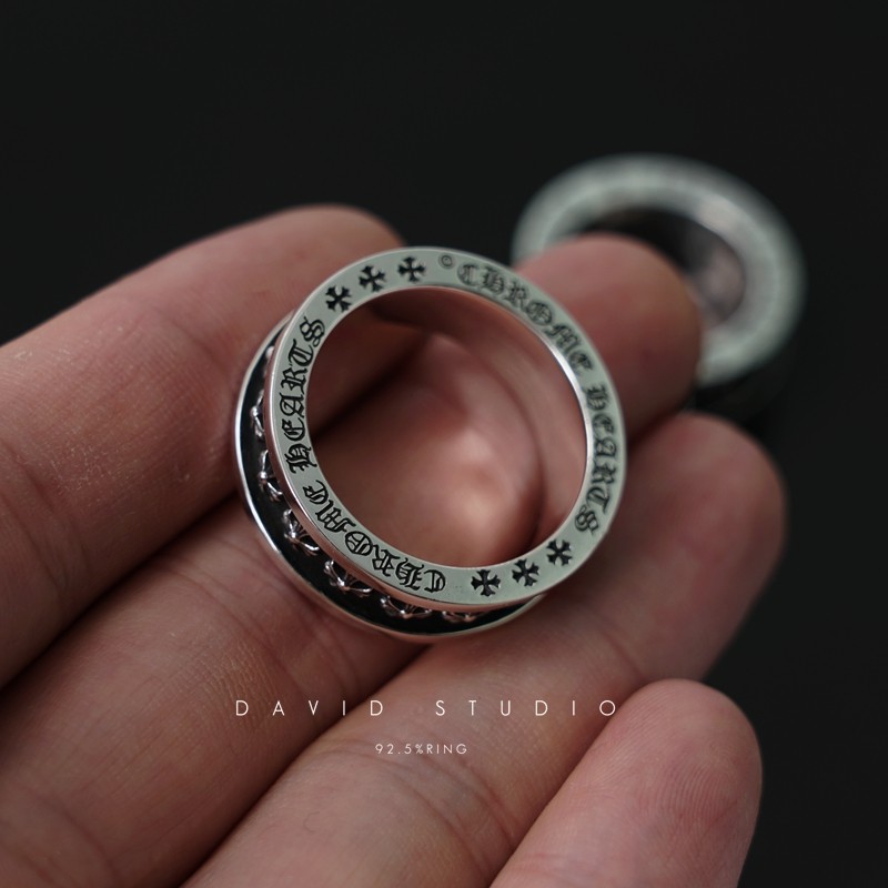 戴对了，爱情就像戴对了戒指一样！David studio S925黑圈十字架情侣戒评测-戒指-淘宝好物网