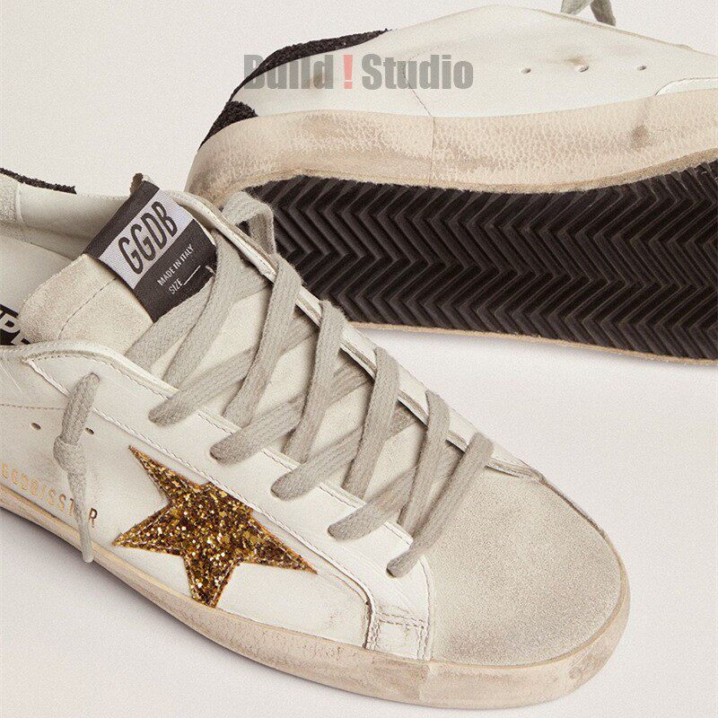 Custom Superstar vintage dirty shoes women's interior height casual old ...