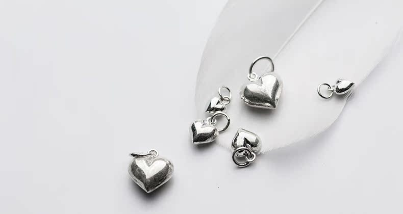 饰品配件_银配件批发s925银光面爱心桃心diy手工饰品s0590 - 阿里巴巴