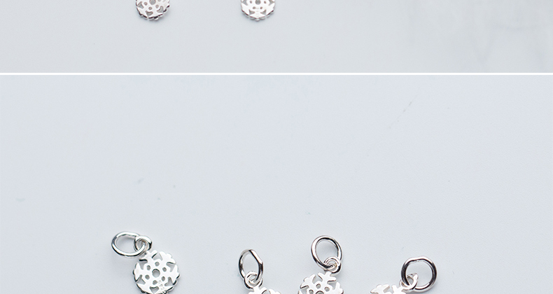 银配件批发 S925银吊坠雪花吊坠挂件DIY手工串珠编绳配件S0091-阿里巴巴