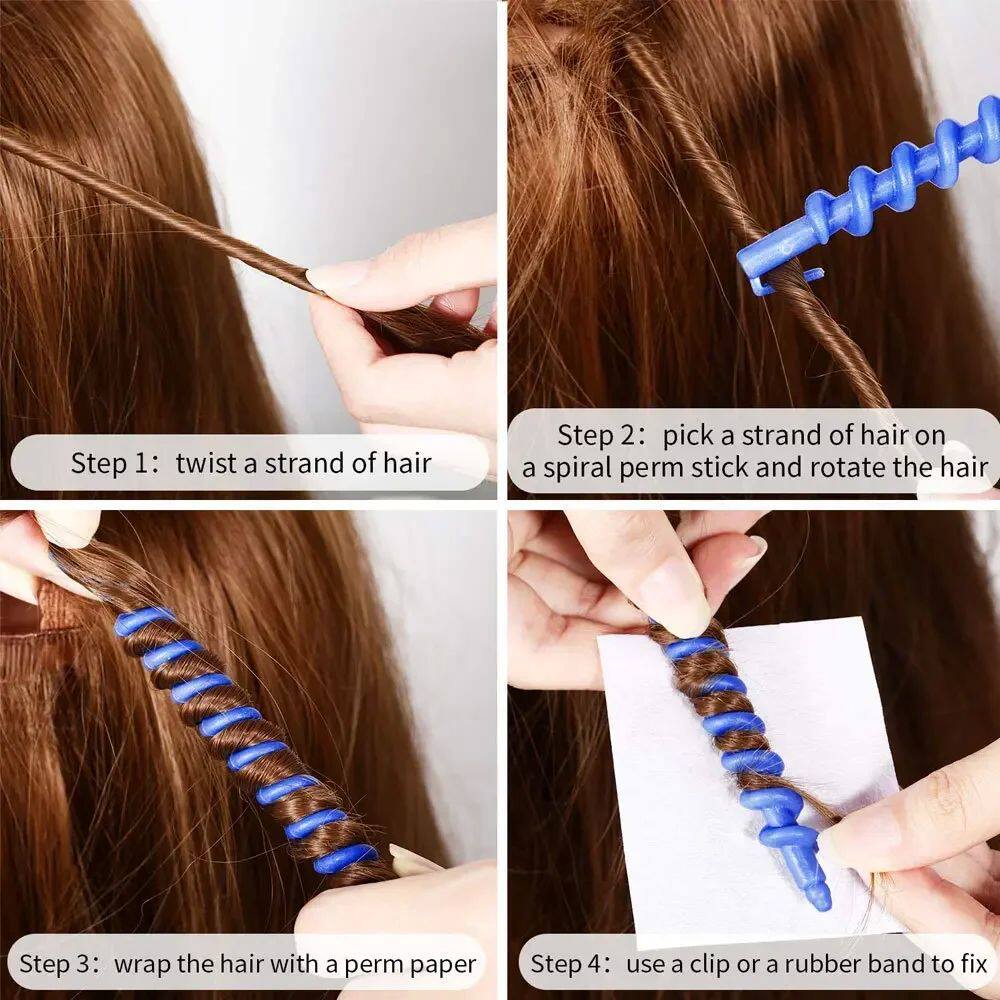 21/22pcs Plastic Spiral Perm Stick Women Magic Curly Hair Roll: 惊艳卷发神器 ...