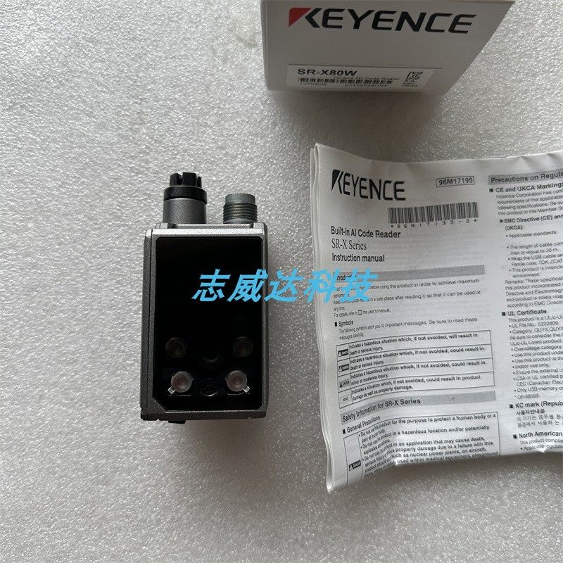 KEYENCE基恩士SR-X80W条码读取器 工业位移传感器 24V电压黑色传感器套件