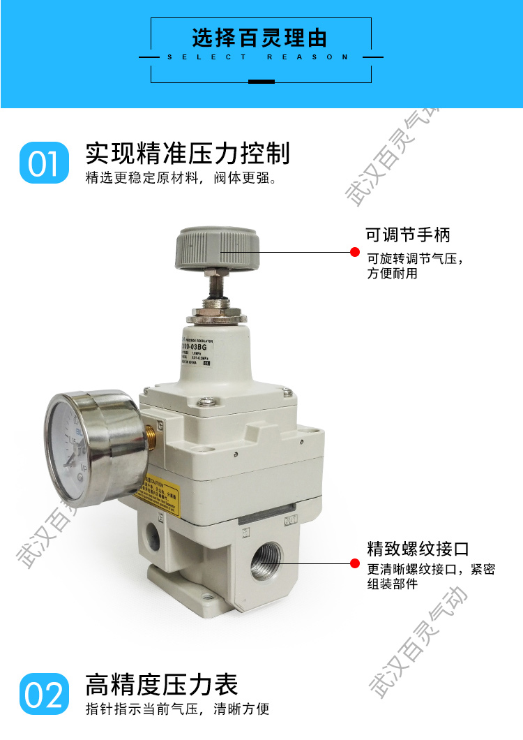 SMC type Bailing pneumatic precision pressure reducing valve IR1000-01/IR1010-01/IR1020-01BG ...
