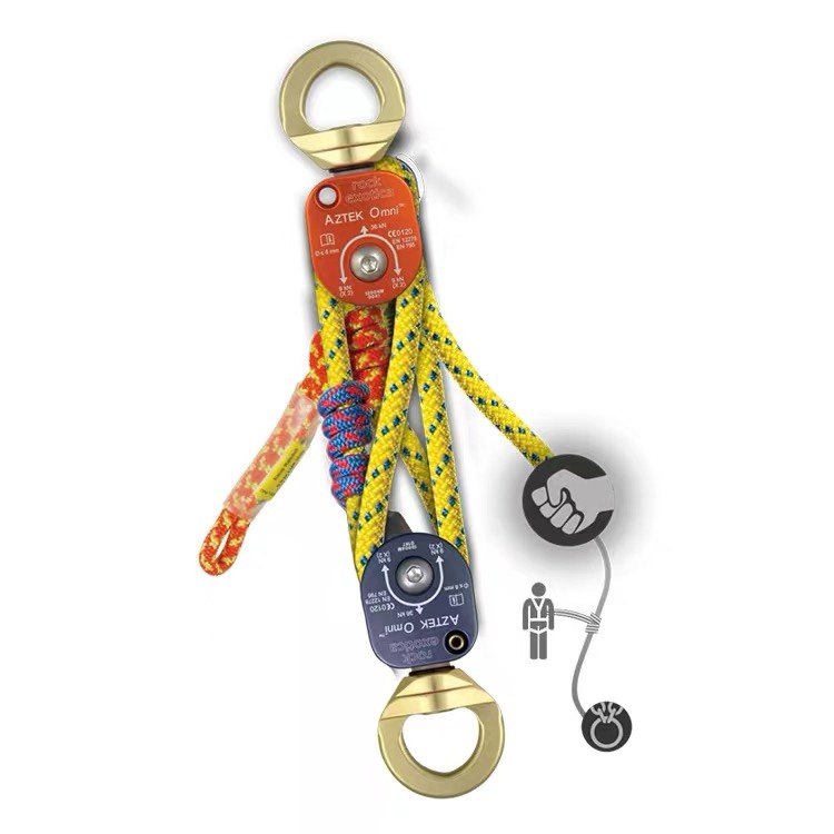 奇石ROCK EXOTICA AZTEK阿茲託克4:1救援滑輪組提拉套組倍力系統-Taobao