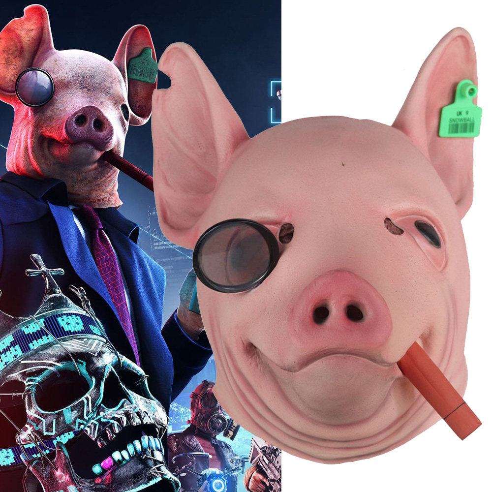 Watch Dogs 3Watch Dogs Legion Pig Head Animal Mask Headgear Halloween ...
