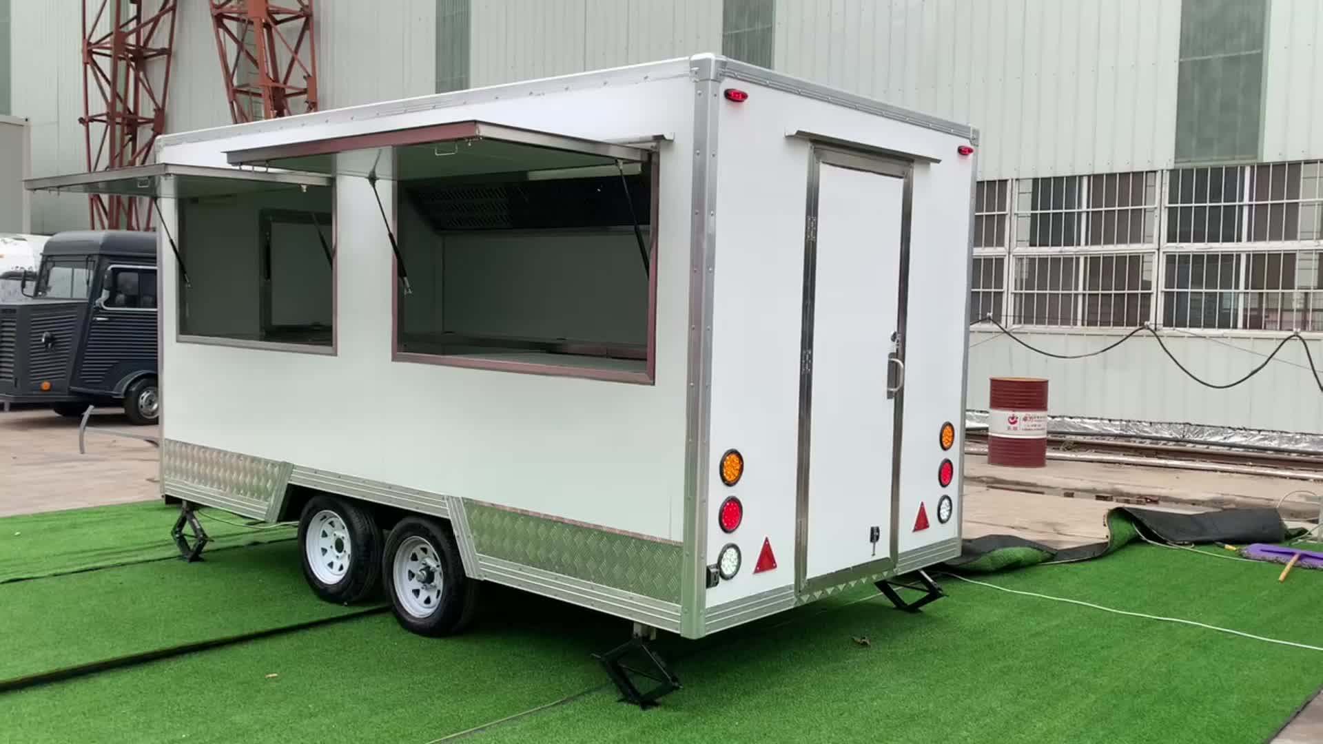 Cheap Mobile Food Truck Bbq Concession Trailer Coffee Ice Cream Fully ...