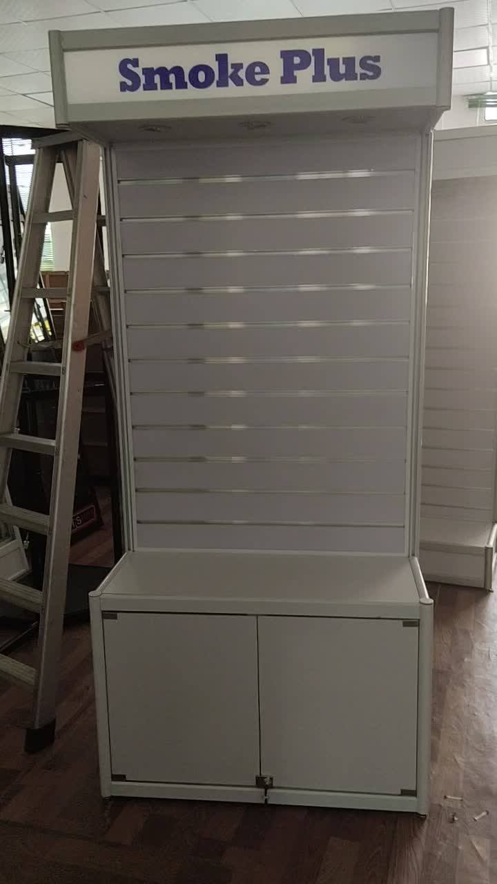 Slatwall Backing Mobile Phone Accessories Display Stand With Lighting ...