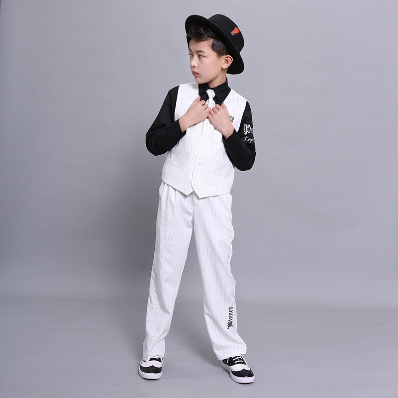 [USD 62.56] Children's Popping costume Locking lock dance suit street ...