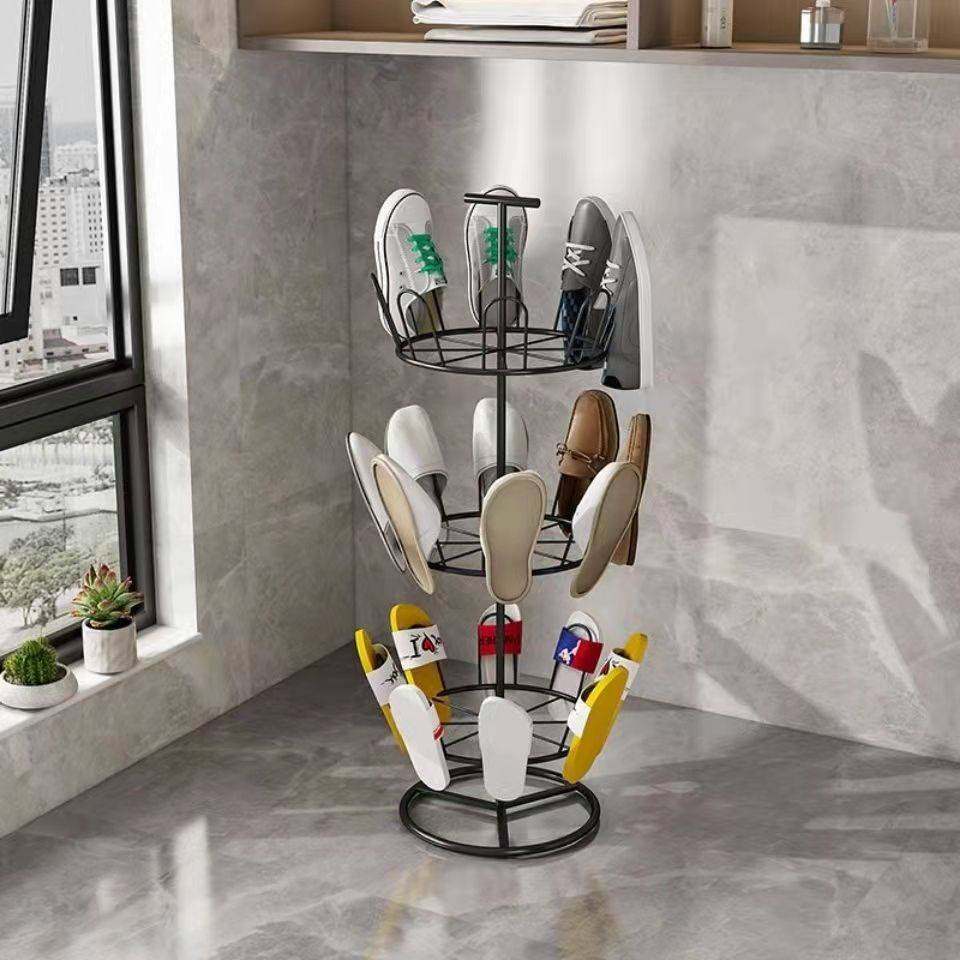 [USD 19.09] outdoor balcony home simple slippers rack floor style ...