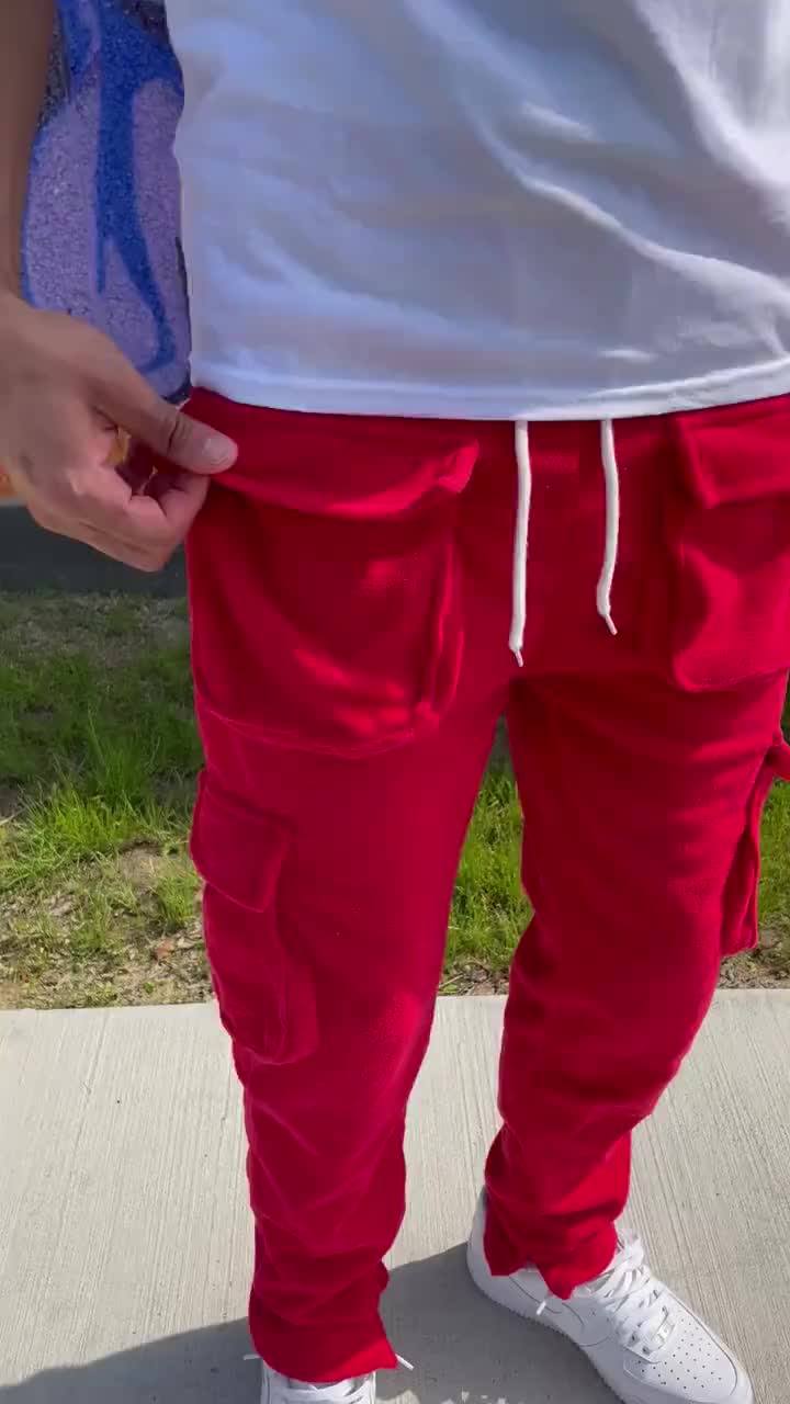 2022 Custom Logo Men Stacked Joggers With Pocket Stacked Sweat Pants ...