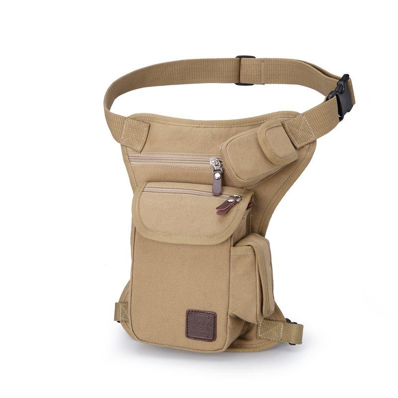 Canvas leg bag Men's multi-function leg bag outdoor leisure tactical ...