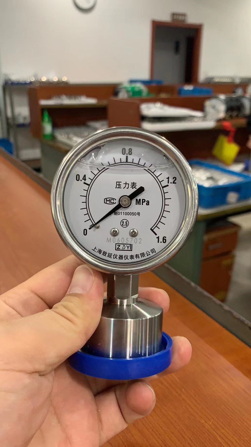 工业控必备！上海致延YTNP-63HF6不锈钢卫生型隔膜耐震压力表，你的车间守护神？-压力表-淘宝好物网