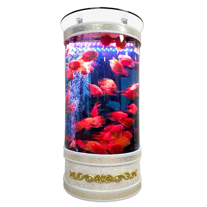 Fish tank Living room small free water floor-to-ceiling household semi ...