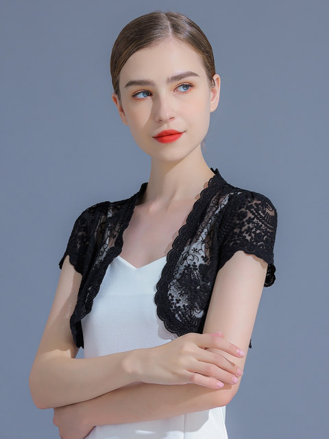 Mesh embroidered small vest for women's thin skirt for outerwear ...